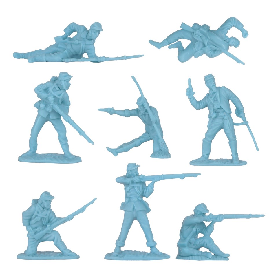 BMC CTS American Civil War Plastic Army Men Classic Toy Soldier Blue ...