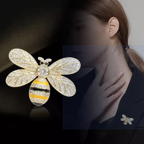 Fashion Rhinestone Bee Brooches Women Clothing Jewelry Party ...