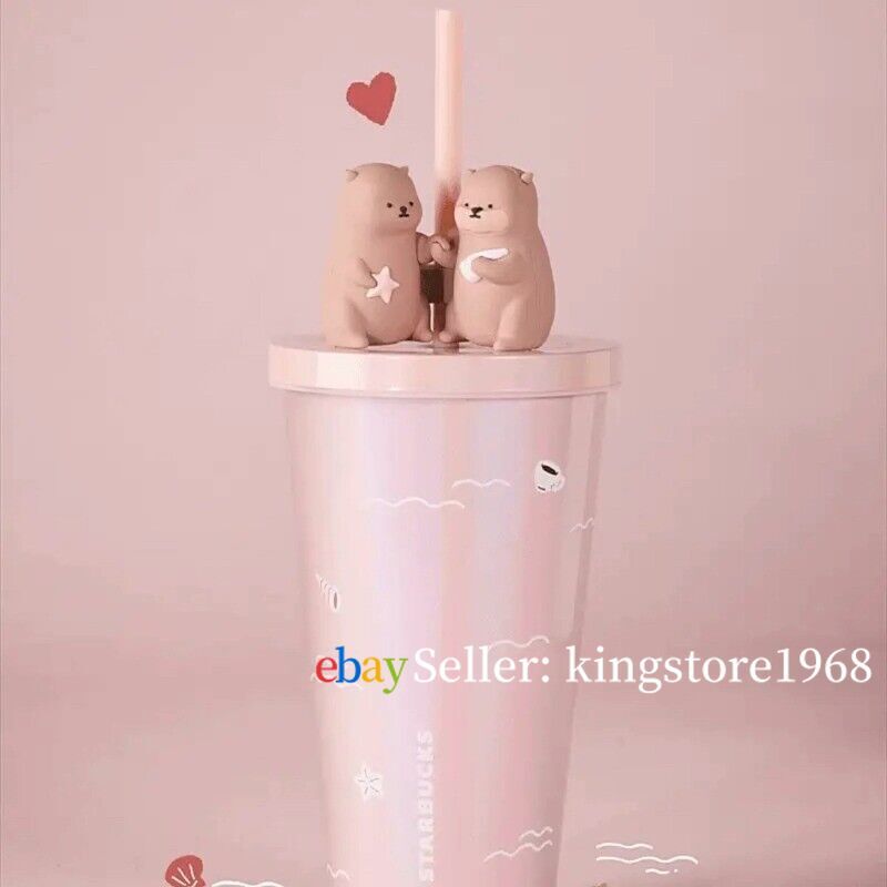 New 2025 Starbucks Valentine's Day Capybara SS Tumbler Straw Cup 19oz ...