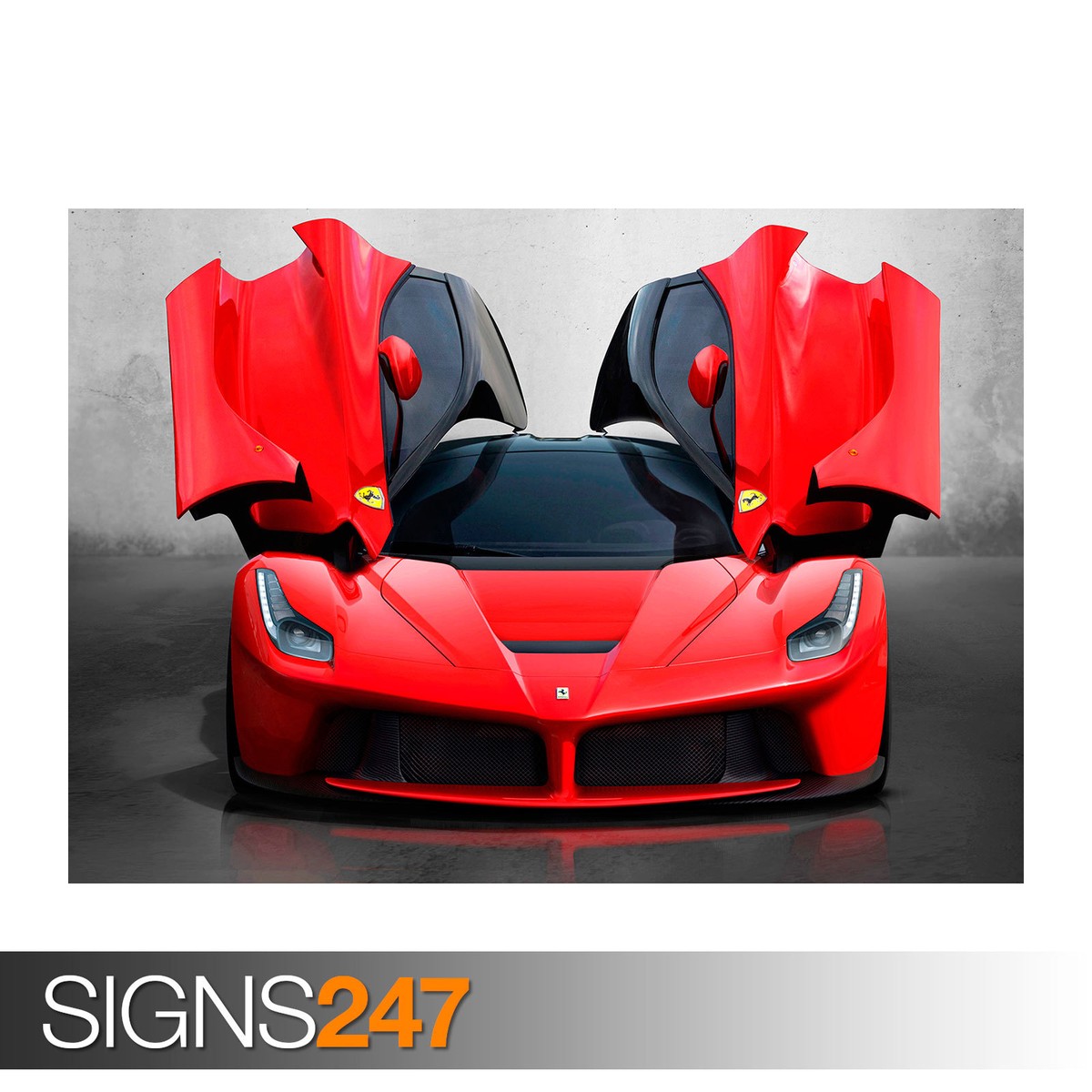 Ferrari Laferrari Poster LaFerrari Black Wall Art