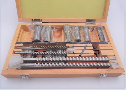 22pcs Keyway Broach Bushing Shim Set Metric System 12-30 HSS Keyway ...