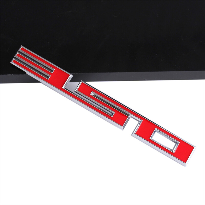 2pcs Red Silver 350 Emblem Fender 3D Nameplate Sticker Trim Badge for ...