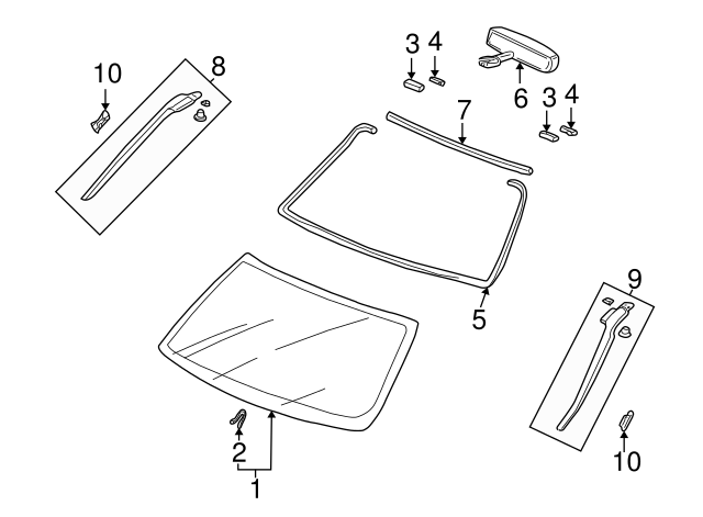 HONDA GENUINE CR V Windshield Side Garnish Assy R FR 73152 - S9A - 003 ...