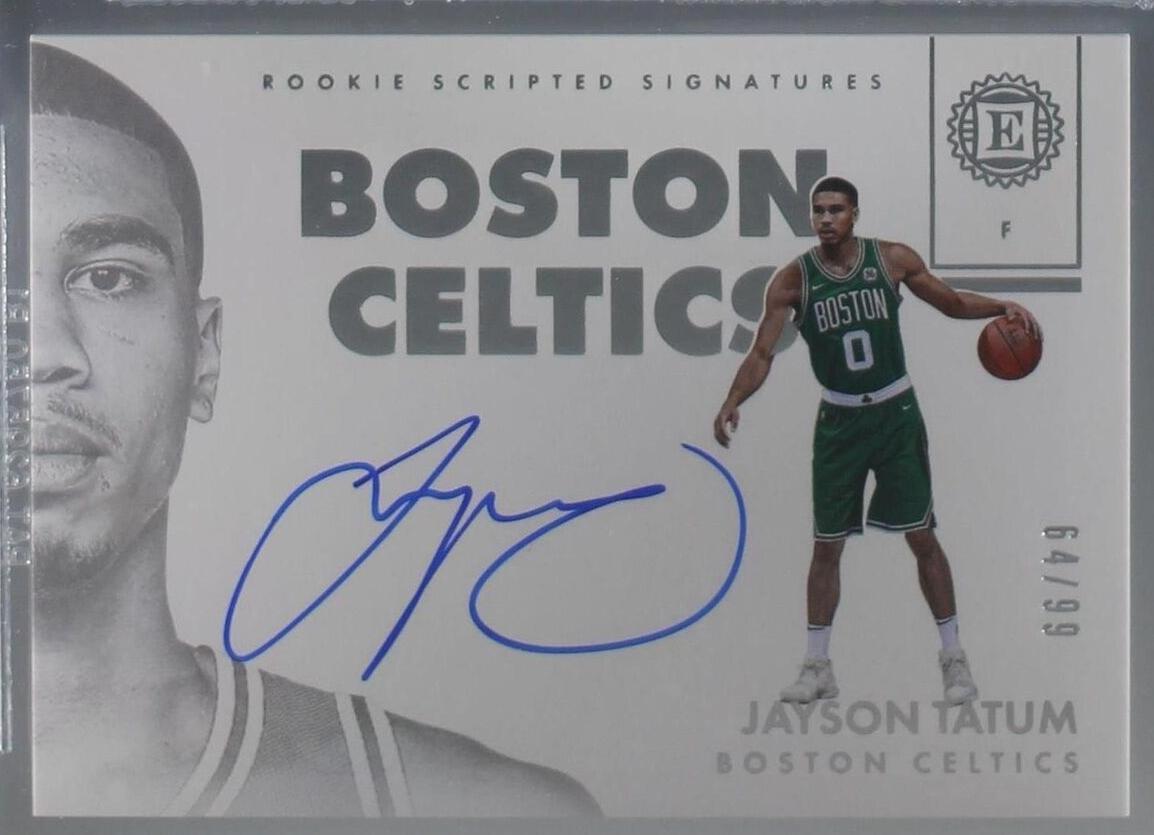 2017-18 Panini Encased - Rookie Scripted Signatures Jayson Tatum #162 / ...