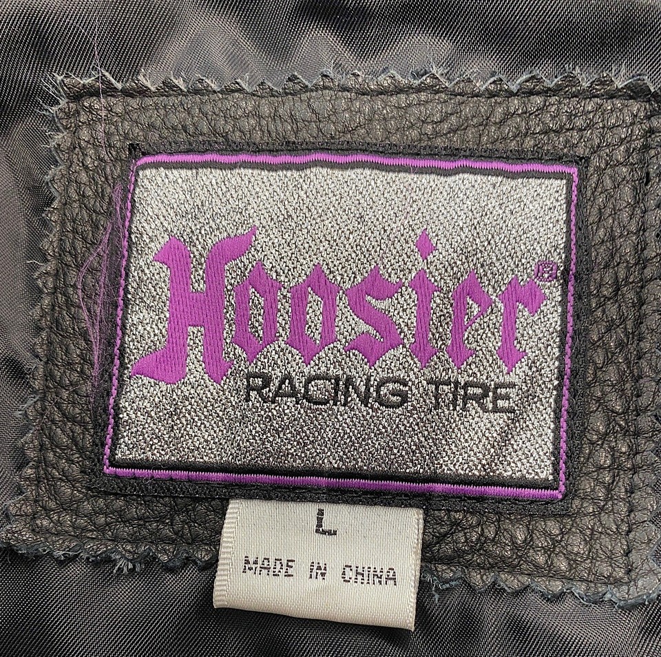 HOOSIER TIRES LEATHER PURPLE RACING JACKET 2002 SCCA FORMULA CHAMP ...