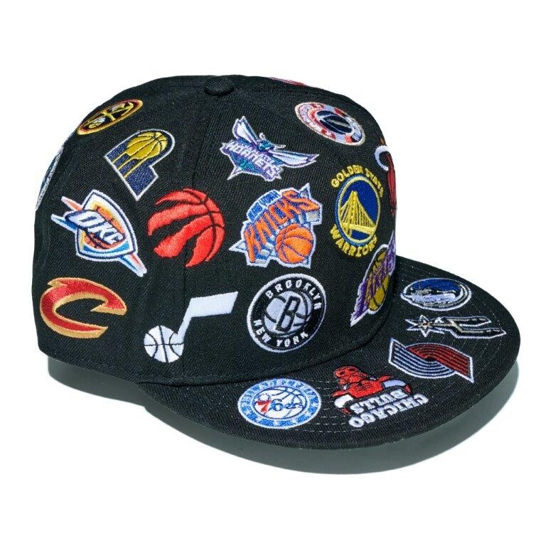NEW ERA Cap NBA All Over Team Logo 9FIFTY Basketball Snapback Hat From ...