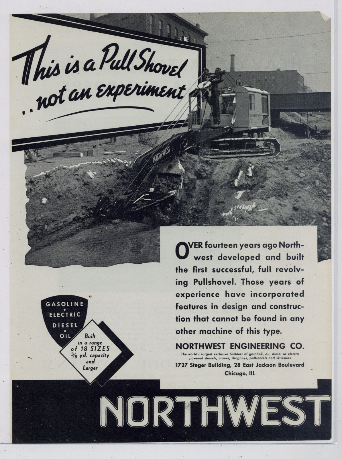 1935 7 Northwest Engineering Ad: Northwest Pull Shovel - Chicago ...