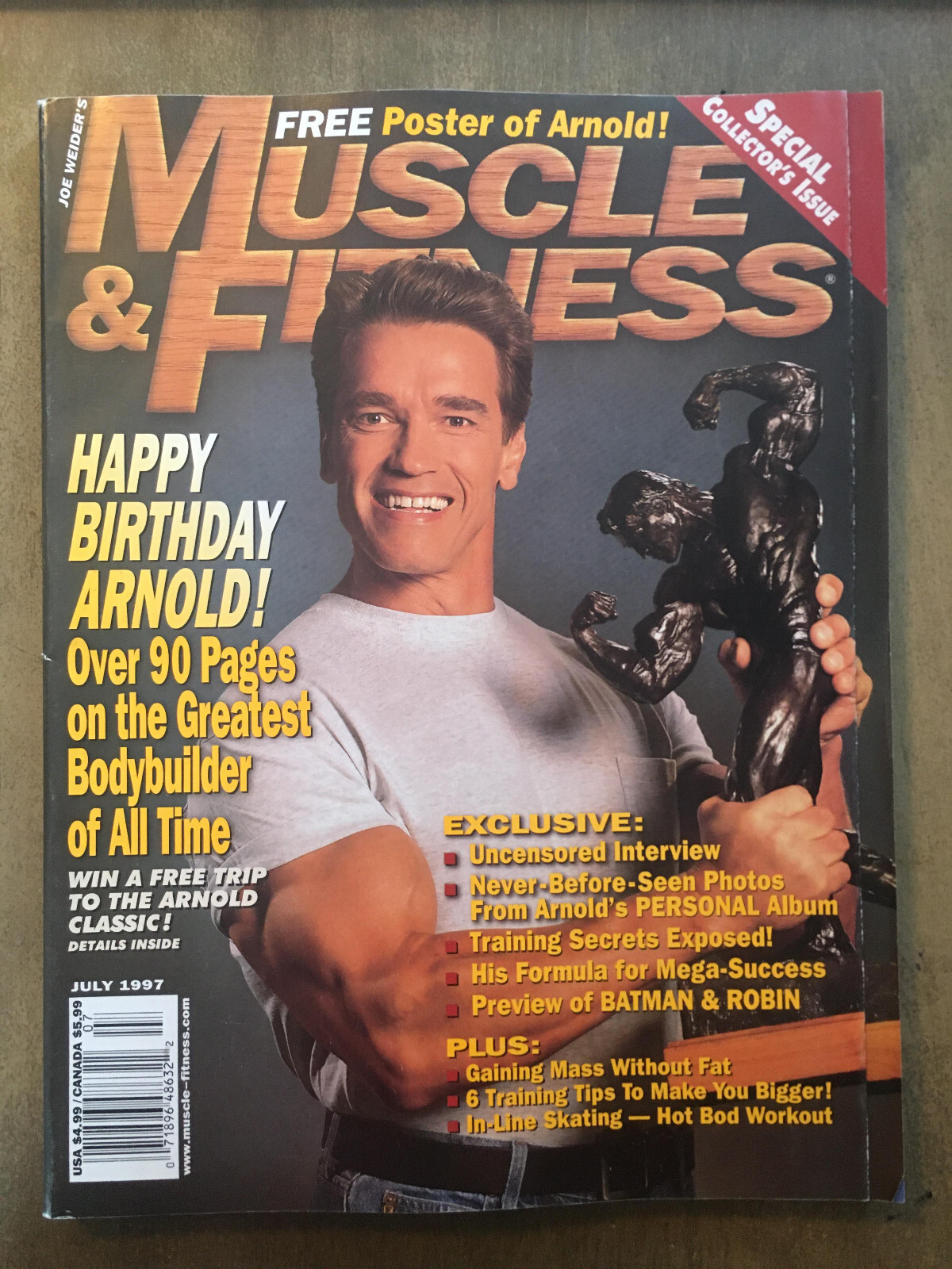 Muscle & Fitness Magazine July 1997 Arnold Schwarzenegger Cover | eBay