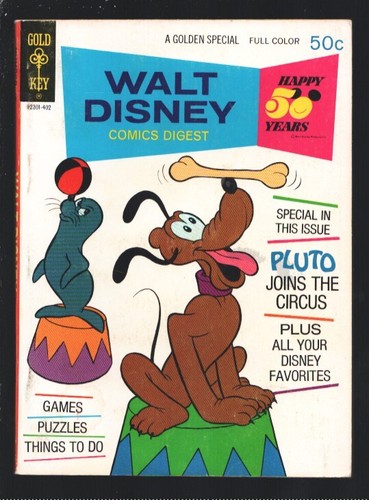 Walt Disney Comic Digest #45 1974-Pluto joins the circus-Donald Duck ...