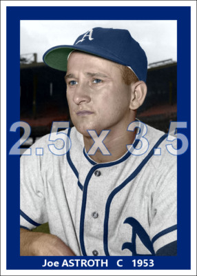 Joe Astroth - 1953 Philadelphia Athletics - choose a size - colorized ...