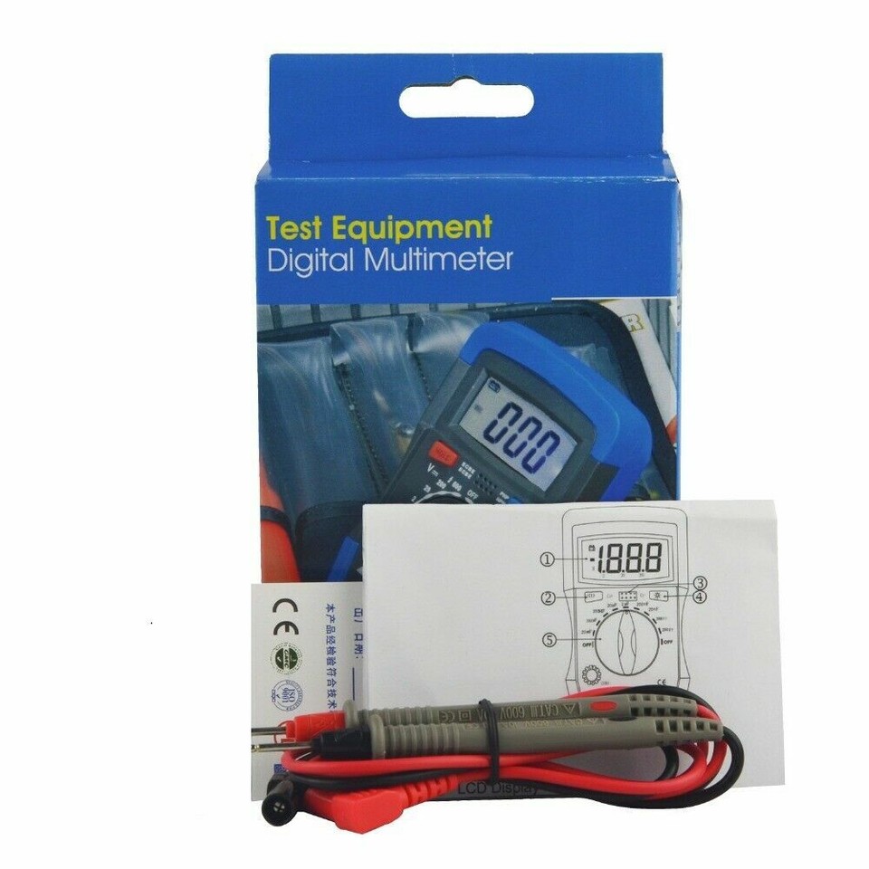 Digital Multimeter Capacitor Tester Measure Tool Capacitance 200pF-20mF ...