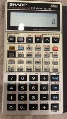 Sharp EL-735 Business/Financial Calculator 10-Digit (Made in Japan ...