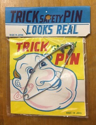 Vintage Joke & Gag Novelty Trick Safety Pin - Made in Japan - Unused ...