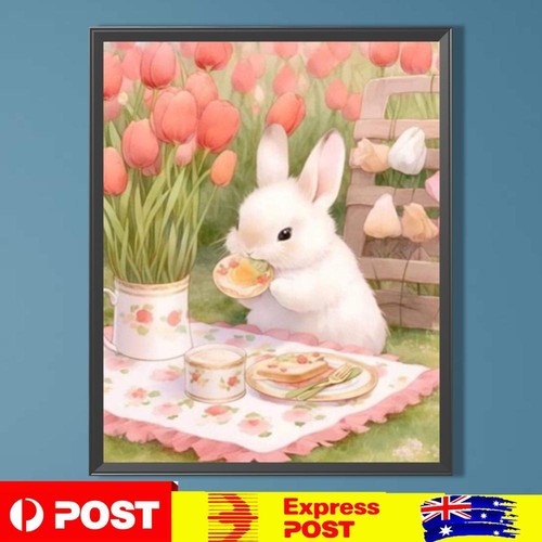 5D DIY Full Round Drill Diamond Painting Rabbit Kit Home Decor Art ...