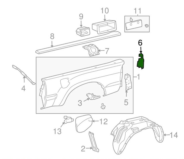 Toyota 6257204010 Genuine OEM Corner Trim for sale online | eBay