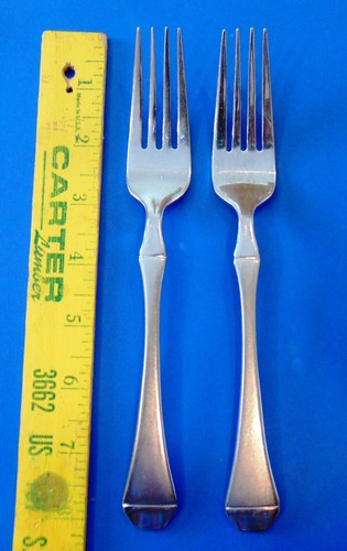 Oneida VERONA 18/8 Glossy Stainless Steel Silverware ~ 2 DINNER FORKS ...