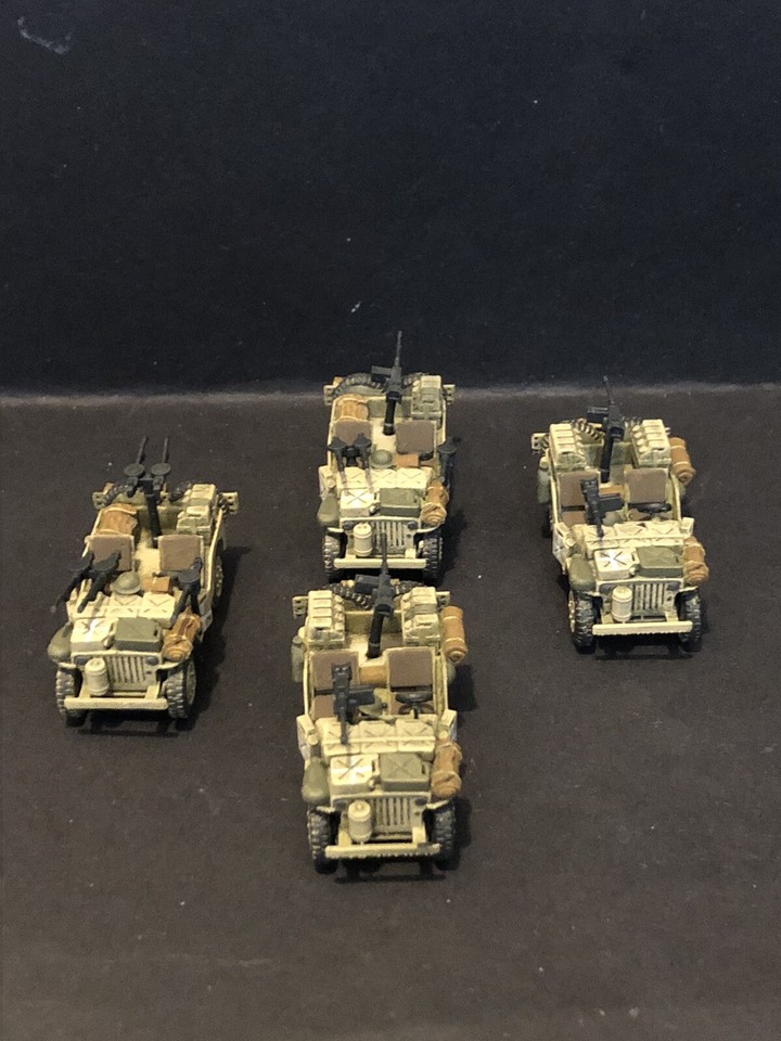 1/72 WW2 British SAS Long Range Jeep X 4. Painted Resin. 3800 Models On ...