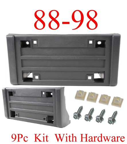 9Pc 88 98 Chevy Front License Plate Bracket W Hardware, Truck, Tahoe ...