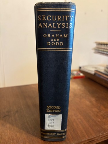 Benjamin Graham & David L. Dodd Security Analysis 2nd Edition 5th ...