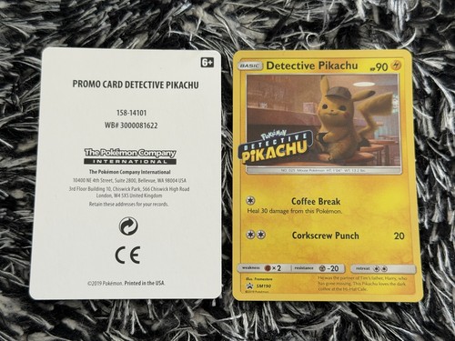 Pokemon Card Detective Pikachu SM190 Movie Promo | eBay