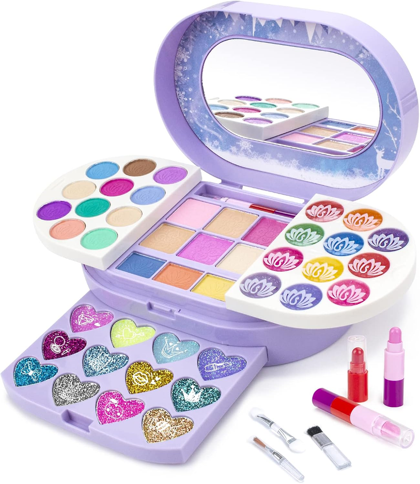 Kids Makeup Kit for Girl Real Washable Cosmetic Toy Beauty Set ...