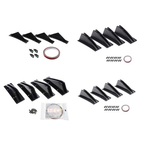 Automobile Rear Bumper Lip Diffuser Splitter Spoiler Canards Car ...