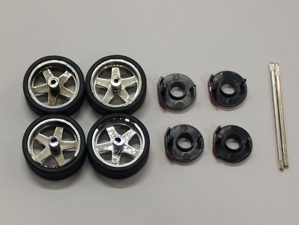 Jada Import Racer 1:24 Scale 5 Spoke Gunmetal & Chrome Replacement Car ...