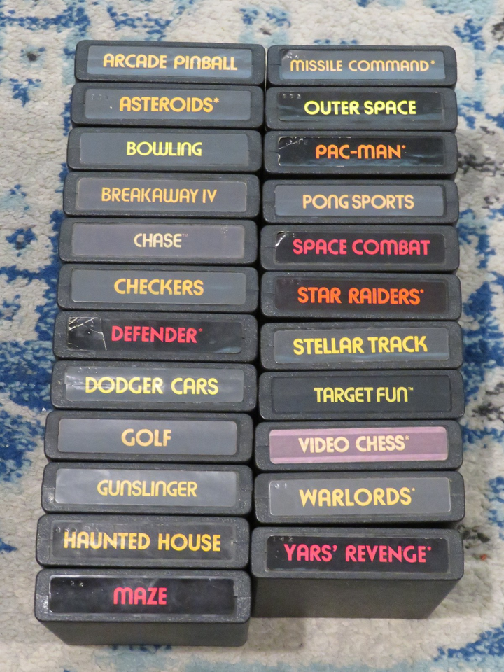 Lot of 23 Sears Tele-Games Game Cartridges and 6 Manuals Atari 2600 ...