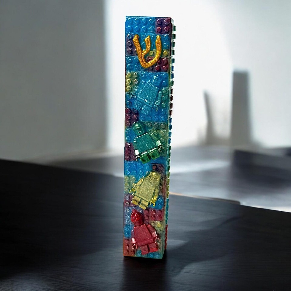 Lego Mezuzah Cover – Handmade Resin Judaica Case - Jewish Children's ...