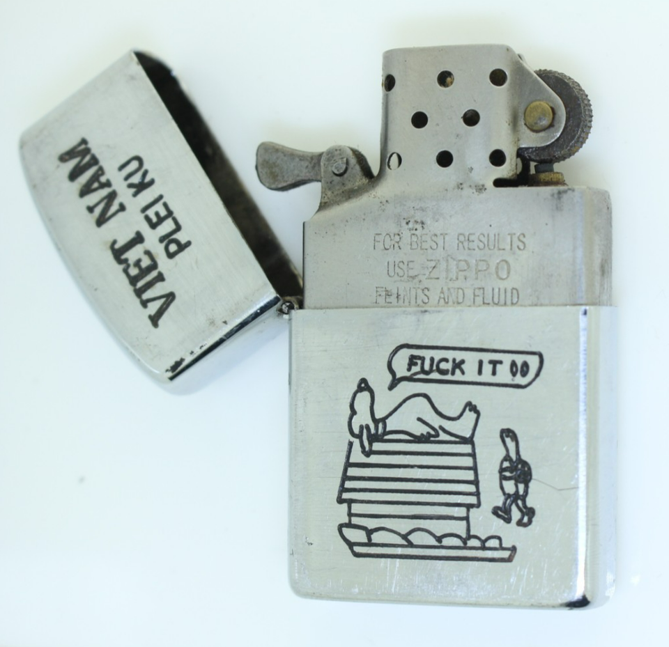 Original USAF Pleiku Snoopy Vietnam Zippo Lighter Z-17 | eBay