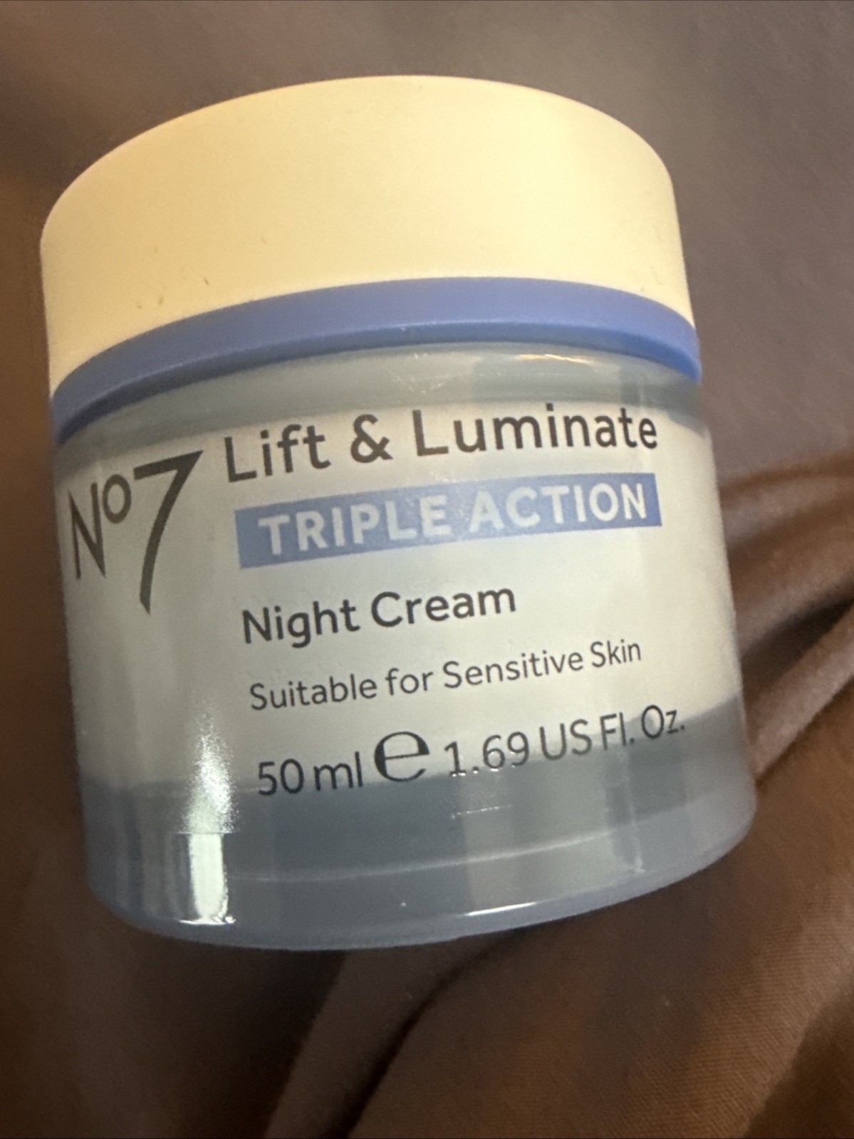 No7 Lift and Luminate Triple Action Fragrance Free Night Cream 1.69oz ...