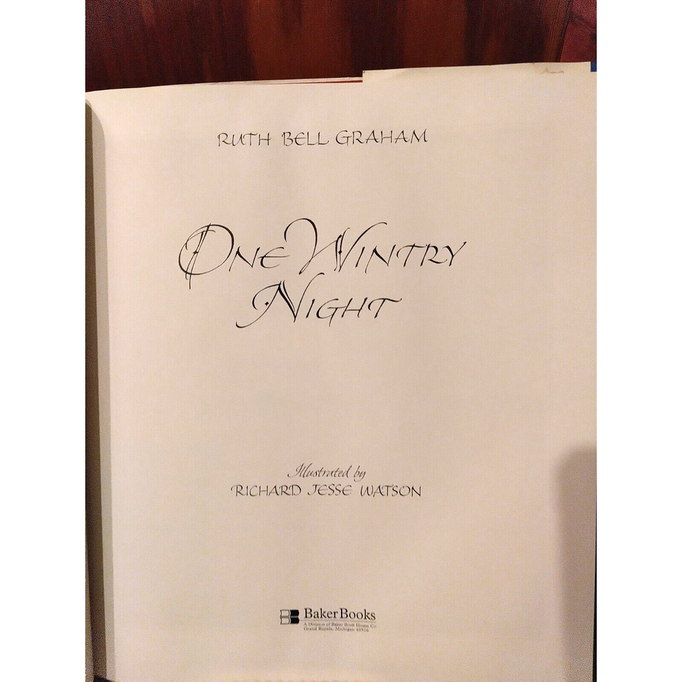 One Wintry Night Hardcover Ruth Bell Graham Illustrated Richard Jesse ...