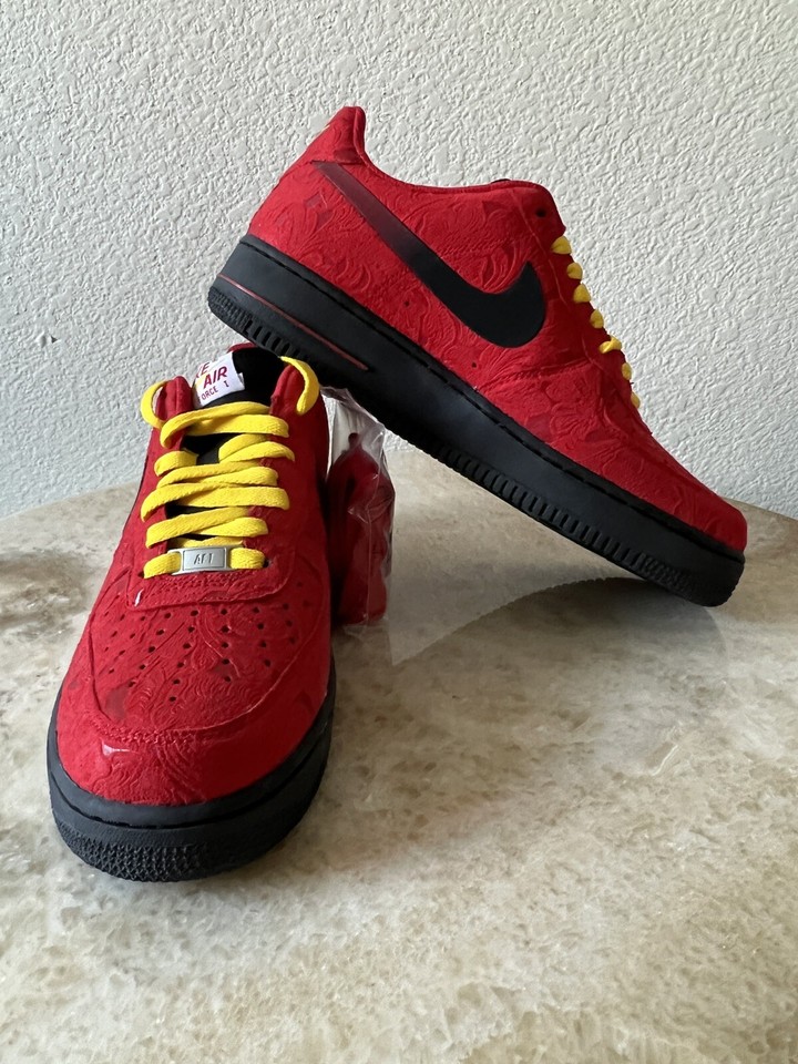 Nike Air Force 1 'Miami Heat' Shoes Mens Sz 9.5 (488298-617) AF1 Red ...