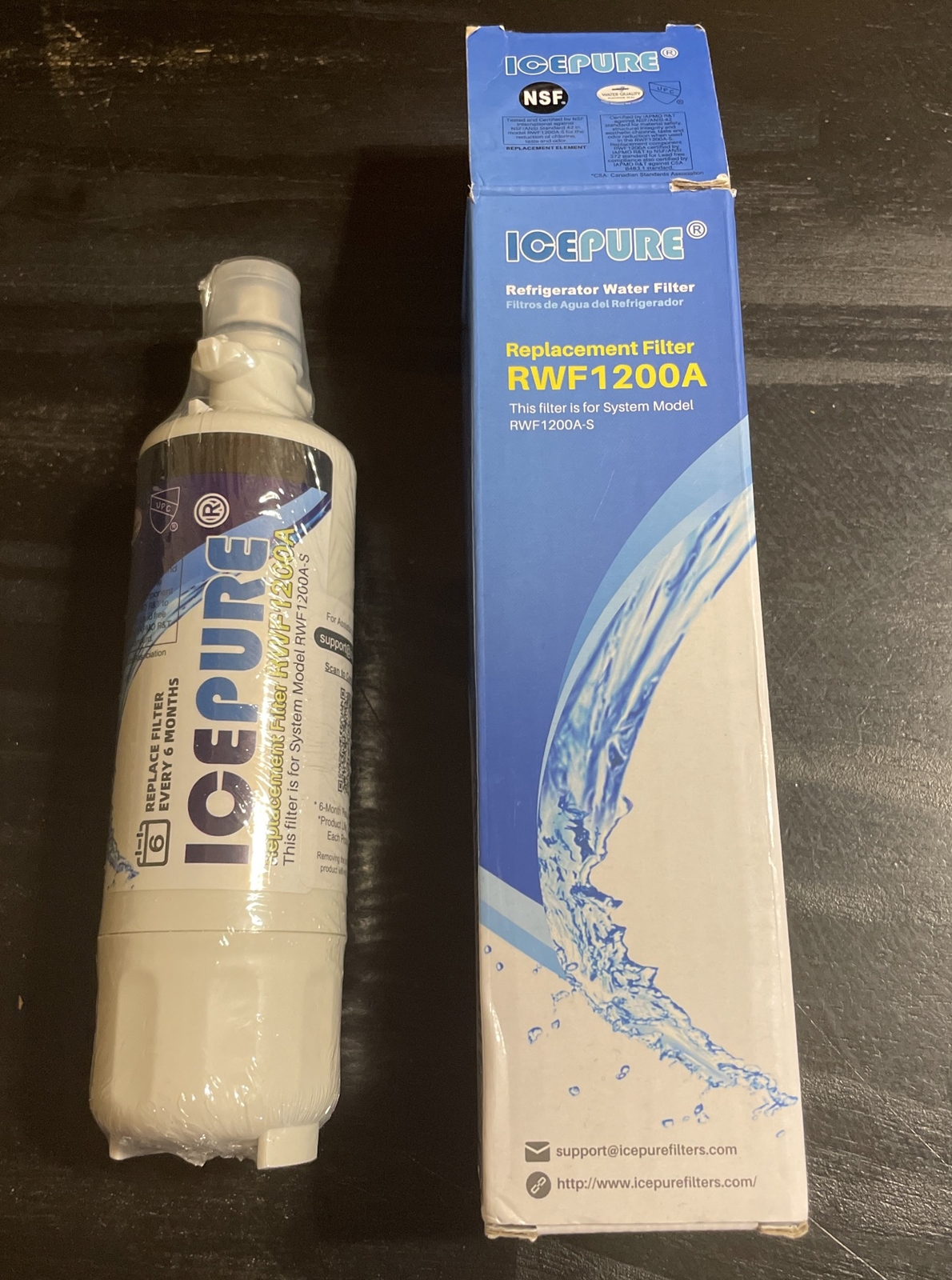 ICEPURE RWF1200A Refrigerator Water Replacement Filter For RW1200A-S ...