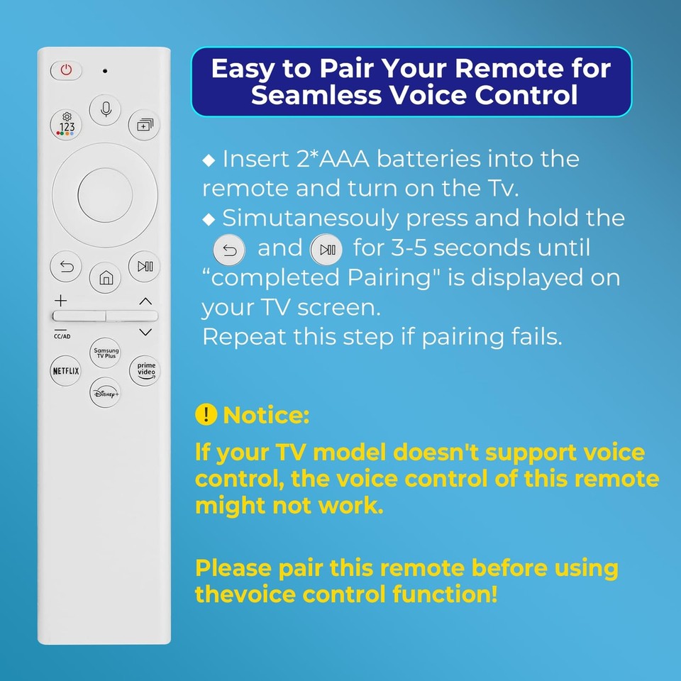 TV Remote for Samsung Frame Replacement 2019-2024 Smart Control with ...