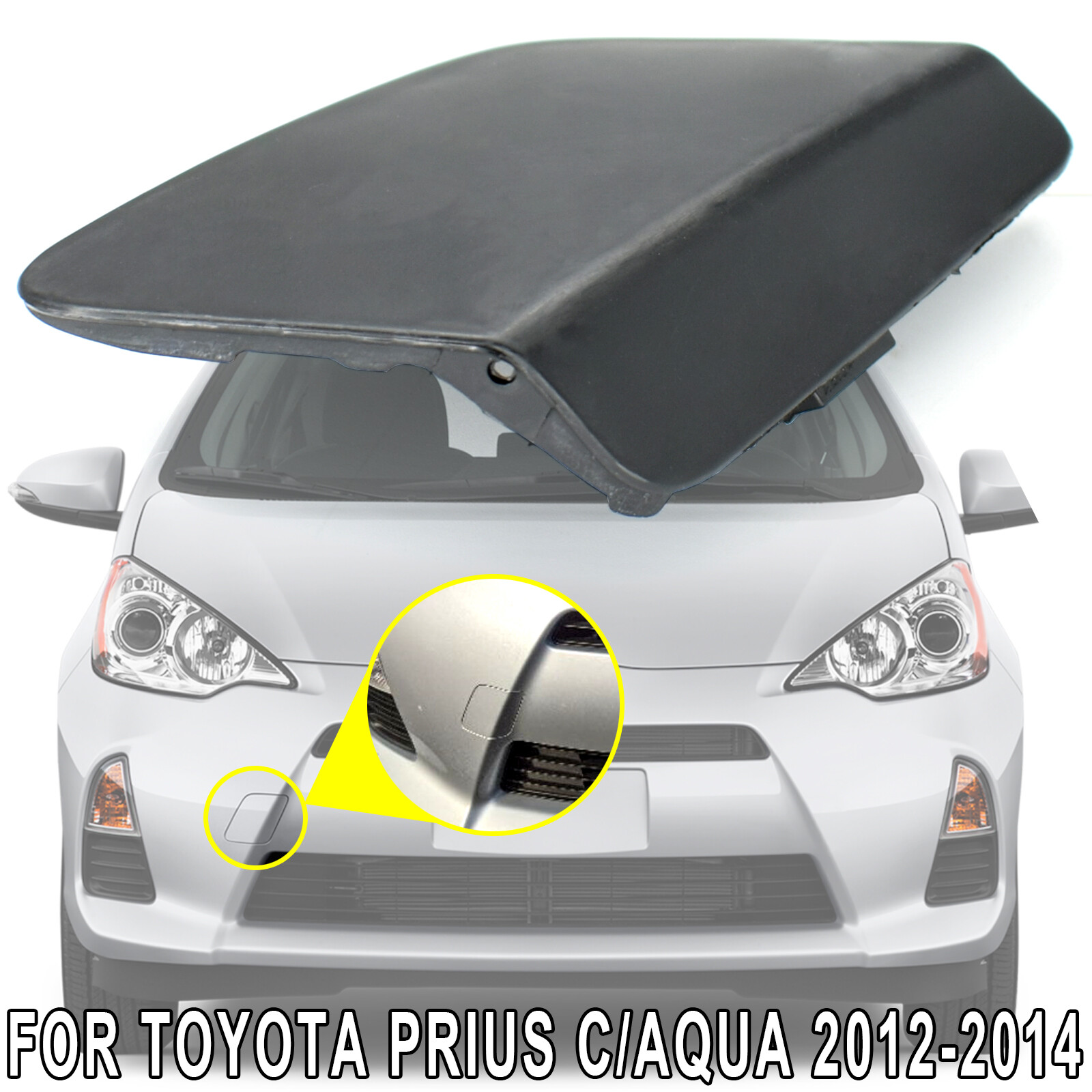 FOR TOYOTA 2012-15 PRIUS C Aqua FRONT BUMPER TOW HOOK EYE CAP COVER ...