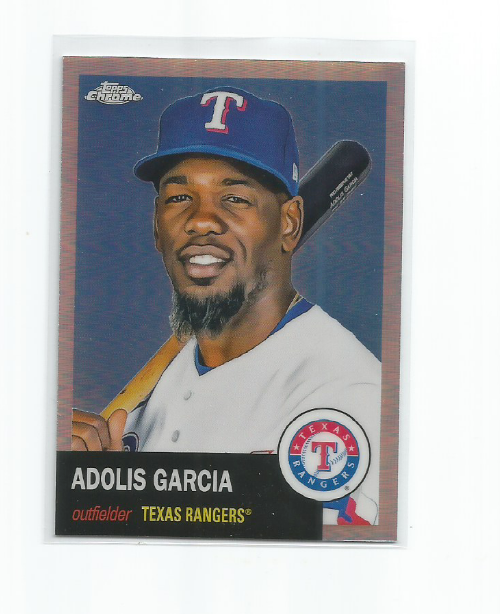 ADOLIS GARCIA (Texas Rangers) 2022 TOPPS CHROME PLAT ANNIV REFRACTOR ...