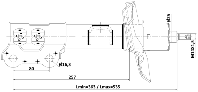 Shock Absorber Front Right Gas.Twin Tube For Kia 54660-D4000, 54660 ...