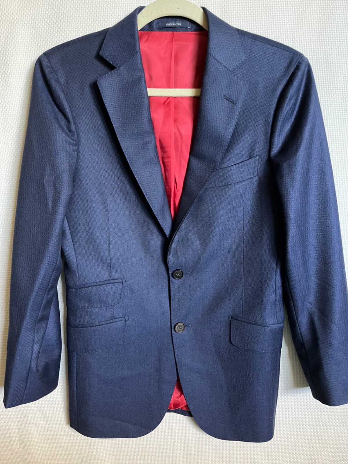 Suitsupply 2 button Italian wool dark blue blazer, 32 - Gem
