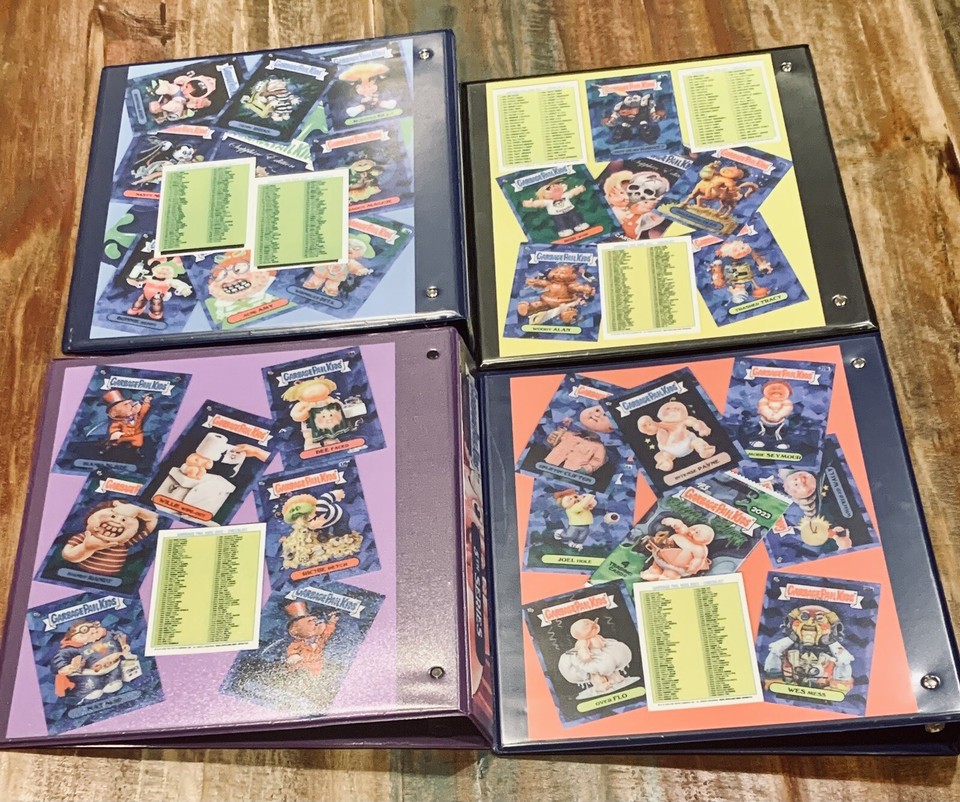 GARBAGE PAIL KIDS 1” STURDY CARD STORAGE BINDERS CHROME SAPPHIRE ALL 4 ...