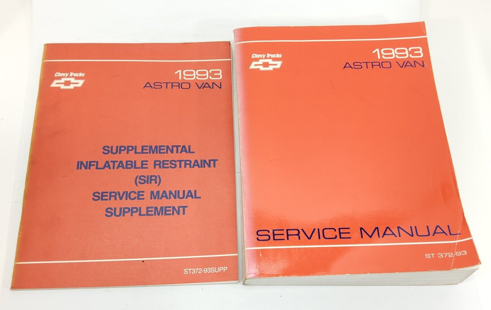 1993 Astro Van Manual and Supplemental Inflatable Restraints Manual ...