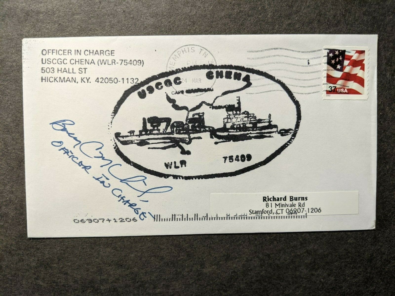 USCGC CHENA WLR-75409 Naval Cover SIGNED USCG Cachet Hickman, KY | eBay