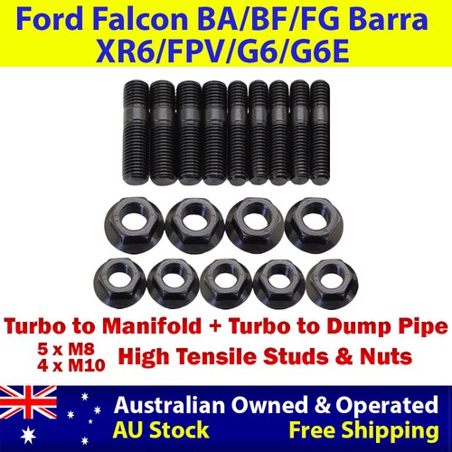 High Tensile Turbo Charger Stud Kit For Ford Falcon XR6 BA/BF/FG Barra ...