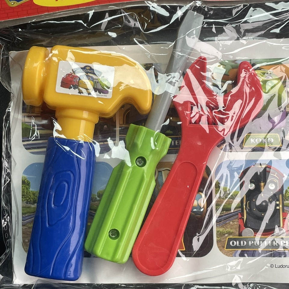 Chuggington Tool Kit Toy Builder Pretend Play Set, Hammer Screwdriver ...