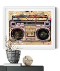 Boombox Wall Art Graffiti Print Boombox Music Wall Art Radio Art Music ...