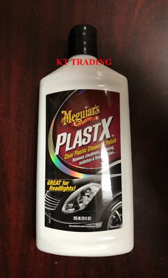 Meguiar's PlastX Clear Plastic HEADLIGHT 1-Step Cleaner & Polish G12310 ...