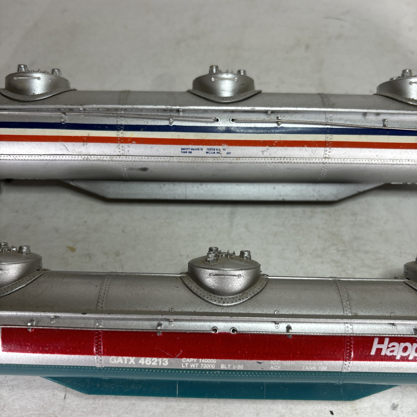 Lot Of 2 Tyco Triple Tankers HO Train Exxon & Gulf Needs Trucks | eBay