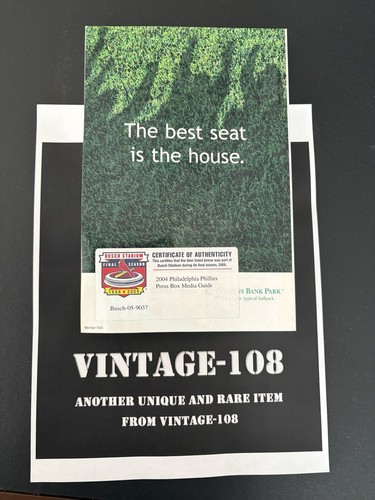 2004 Phillies Media Guide from Cardinals Press Box Busch Stadium 2 ...