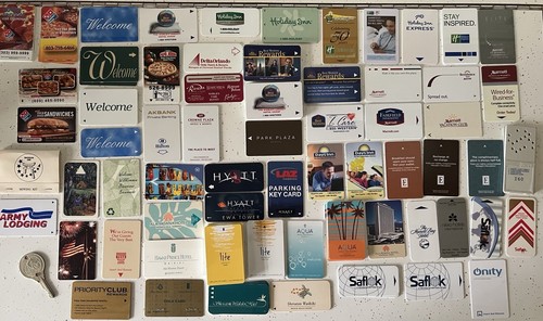 Large lot of 140+ Hotel Key Cards, a MGM Grand Hotel Key, Shogun Inn ...