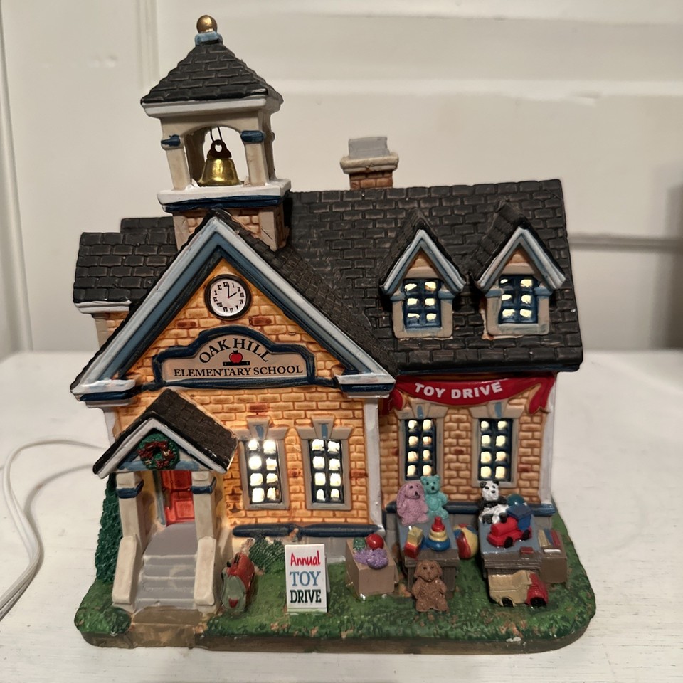 Lemax Christmas Village Oak Hill Elementary School with Original Box ...